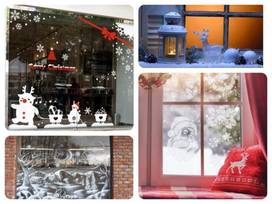 78 ideas: the Decoration of Windows for the New year with his hands ...